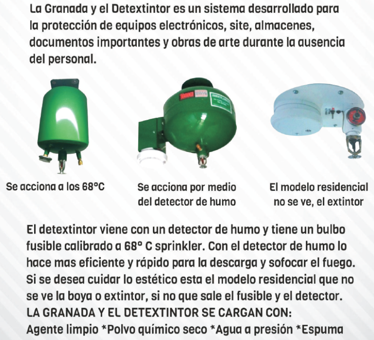 Extintores Automáticos y Granadas | Venta y mantenimiento de extintores ...